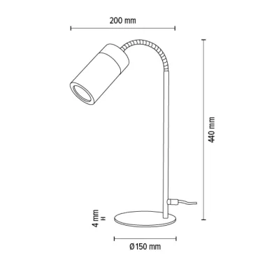 Stona lampa Annick crna BRITOP