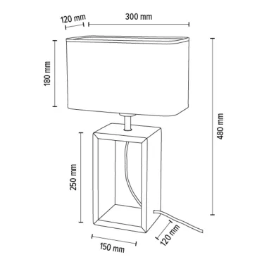 Stona lampa Malo Cadre BRITOP