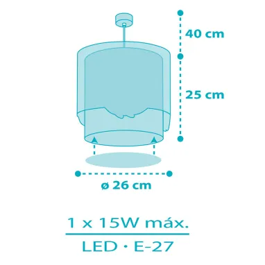 Dečiji luster Whale Dreams plavi DALBER
