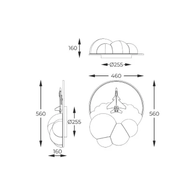 LED plafonska lampa Focus sa daljinski upravljačem ZUMA LINE