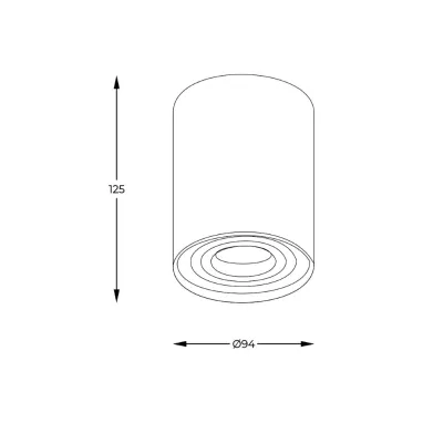 Nadgradna rozetna Rondoo okrugla bela ZUMA LINE