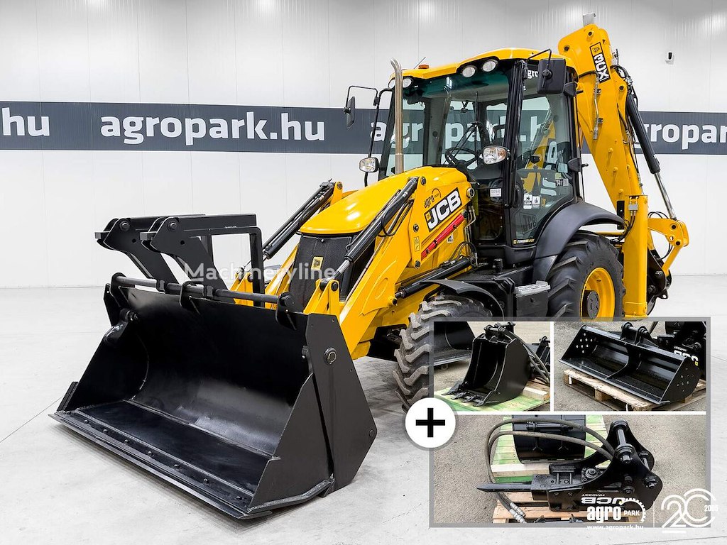 JCB 3CX Eco Sitemaster backhoe loader, 92 hp, air con Powershift, SR teleskopski utovarivač