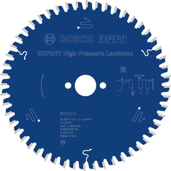 Bosch EXPERT High Pressure Laminate list kružne testere 160x18/12x20 mm T52 (2608902221)
