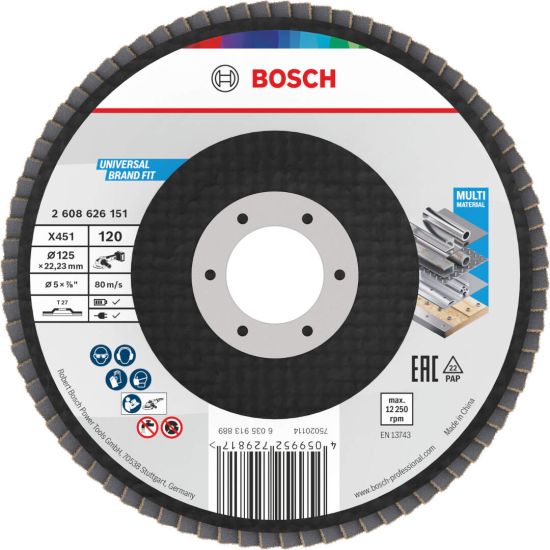 Bosch X451 lamelna brusna ploča, 125x22,23 mm, G120, T27 (2608626151)