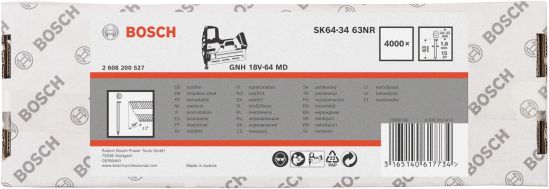 Bosch završni ekser, od nerđajućeg čelika - prohromski SK64–34 63 NR, 63 mm (2608200527)