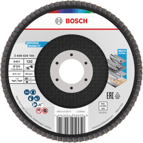 Bosch X451 lamelna brusna ploča, 125x22,23 mm, G120, T29, 15 delova (2608626178)