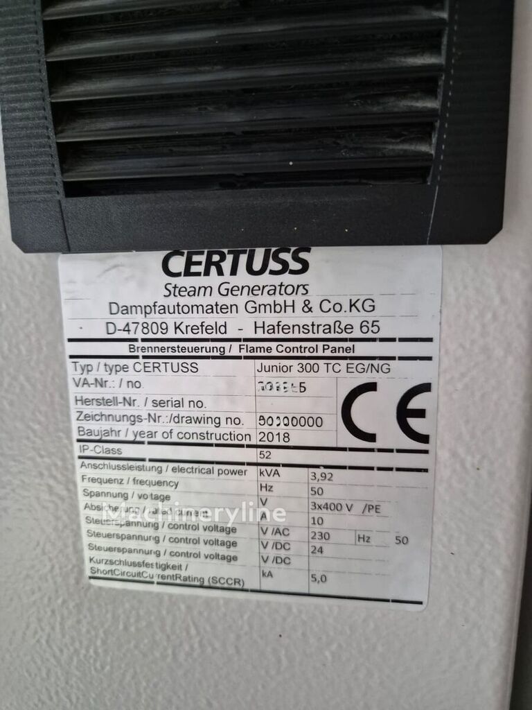 Certuss Junior TC-300 parni generator