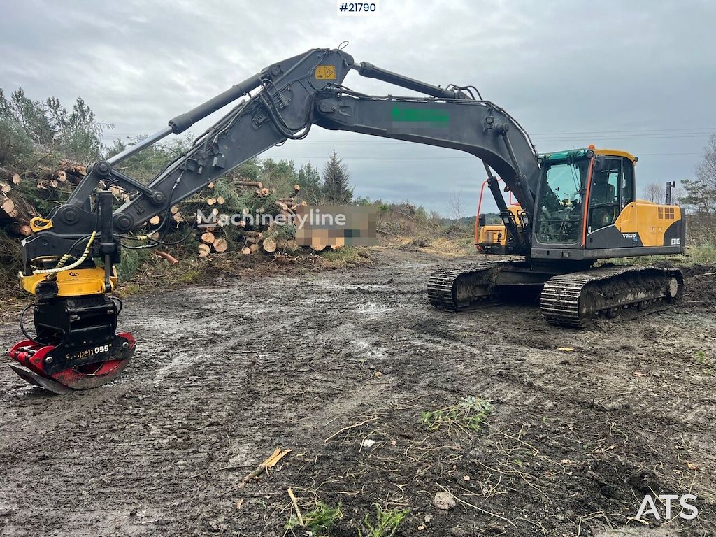 Volvo ec210cl gravemaskin m/ rototilt, pusseskuffe og tannskuffe bager guseničar