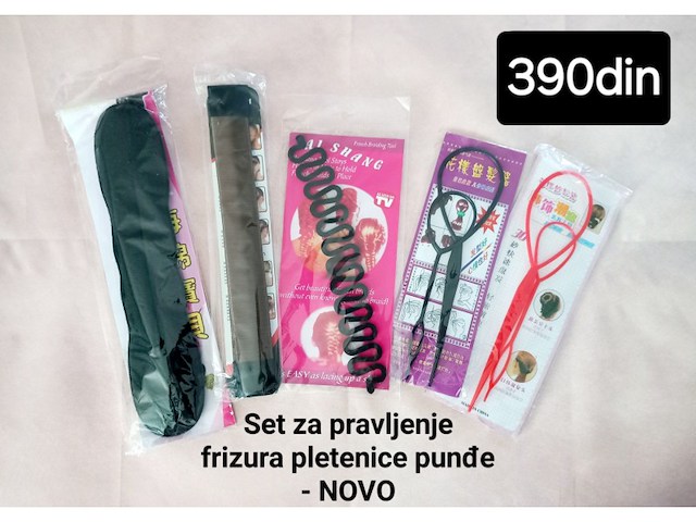 Set za pravljenje frizura pletenice punđe za kosu -NOVO