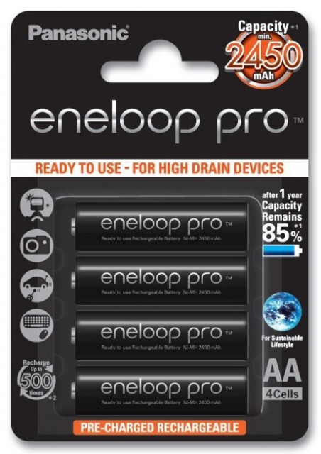 Panasonic Eneloop Pro 4xAA BK-3HCCE 2550mAh