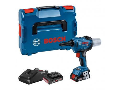 BOSCH Akumulatorski pištolj za pop nitne GRG 18V-16 C; 2 x GBA 18V 2,0 Ah + L-Boxx kofer (06019K5020)