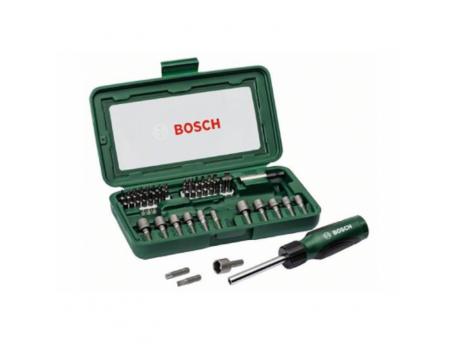 BOSCH 46-delni set bitova sa ručnim zavrtačem 2607019504