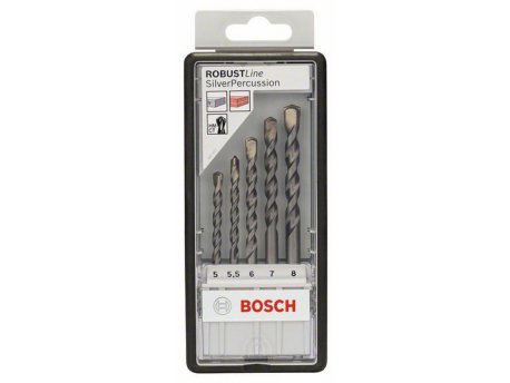 BOSCH 5-delni Robust Line set burgija za beton CYL-3 2607010526, 5; 5,5; 6; 7; 8 mm