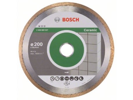 BOSCH Dijamantska rezna ploča Standard for Ceramic 2608602537, 200 x 25,40 x 1,6 x 7 mm