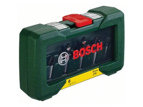 BOSCH zeleni alat 6-delni set TC glodala (8 mm prihvat) 2607019463