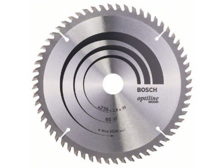 BOSCH List kružne testere Optiline Wood 235 x 30;25 x 2.8 mm. 60