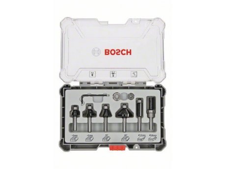 BOSCH Komplet glodala, 6 komada, Trim&Edging držač od 8 mm