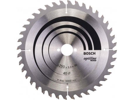 BOSCH List kružne testere Optiline Wood 250 x 30 x 3,2 mm, 40 - 2608640670