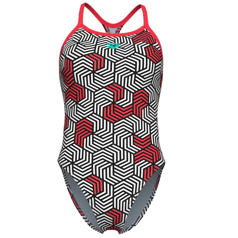 Arena womens geometry swimsuit swim booster back – 010178-540