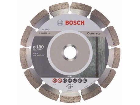 BOSCH Dijamantska rezna ploča Standard for Concrete 2608602199, 180 x 22,23 x 2 x 10 mm