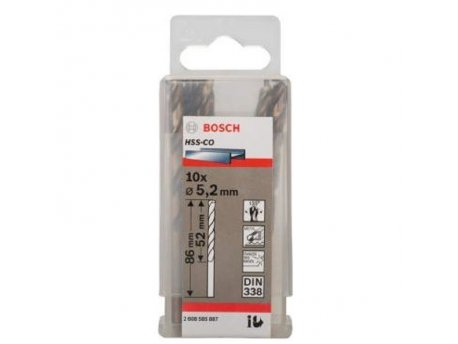 BOSCH Burgija za metal HSS-Co, DIN 338 5,2 x 52 x 86 mm pakovanje od 10 komada