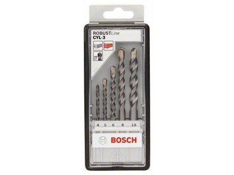 BOSCH 5-delni Robust Line set burgija za beton CYL-3 2607010524, 4; 5; 6; 8; 10 mm