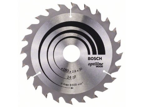BOSCH List kružne testere Optiline Wood 180 x 30;20 x 2.6 mm. 24