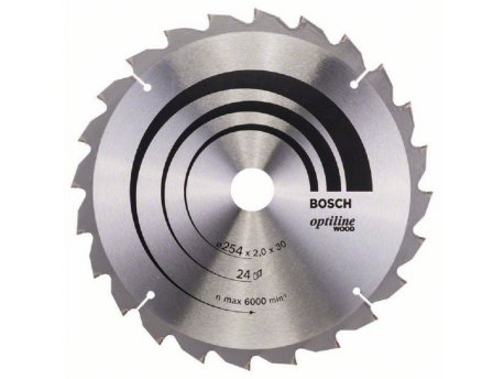 BOSCH List kružne testere Optiline Wood 2608640434, 254 x 30 x 2,0 mm, 24