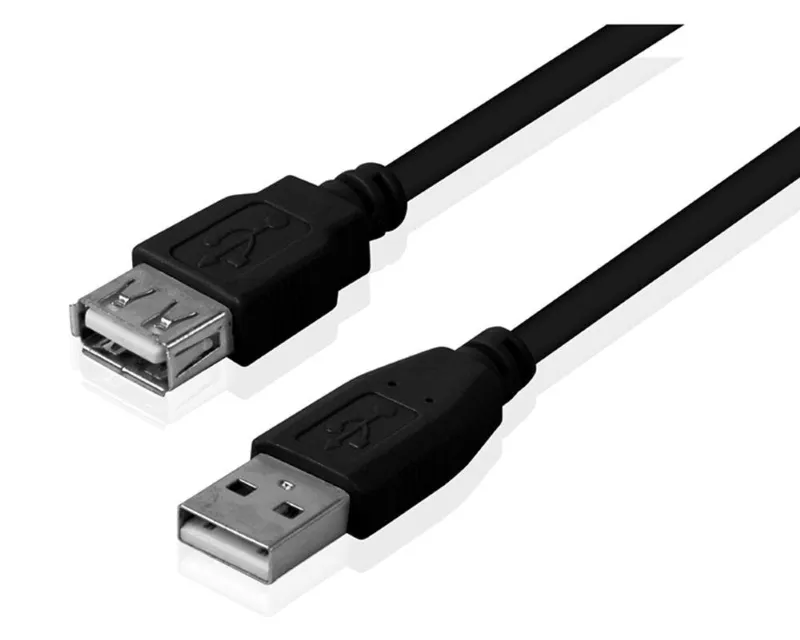 FAST ASIA Kabl USB A - USB A M/F (produžni) 5m crni