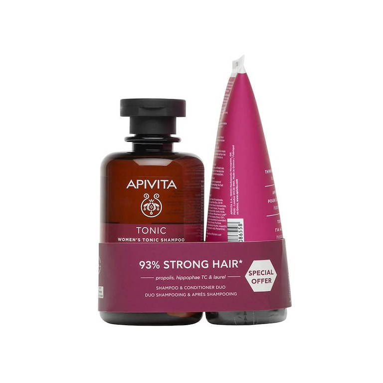 APIVITA PROMO Hairloss Tonik Šampon za Žene 250 mL i Tonik Losion Protiv Opadanja Kose 150 mL