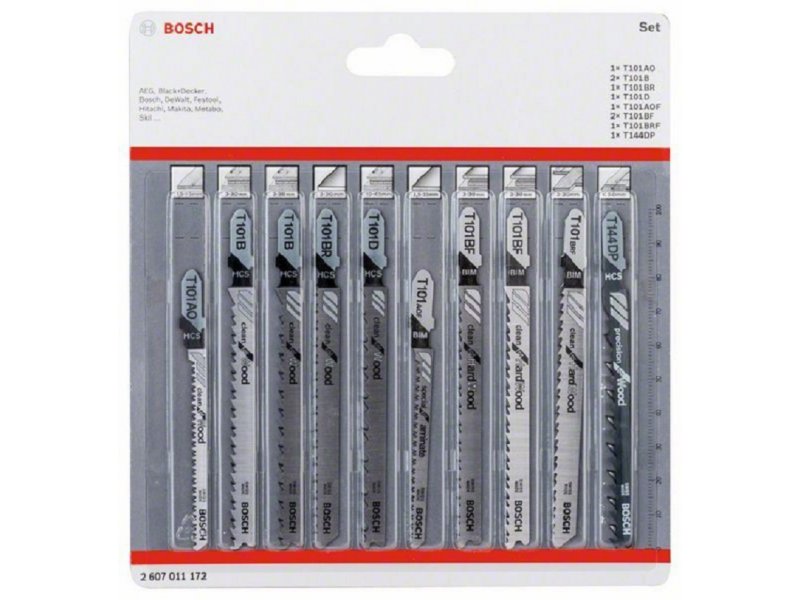 BOSCH LIST UBODNE TESTERE SET 10 KOMADA CLEAN PRECISION 2607011172