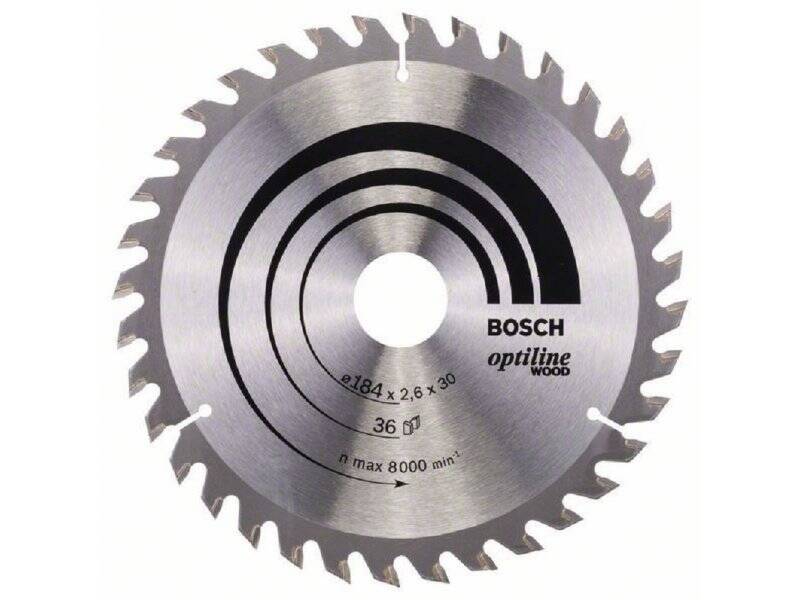 BOSCH LIST KRUŽNE TESTERE OPTILINE WOOD 184 X 30 X 2.6 MM. 36