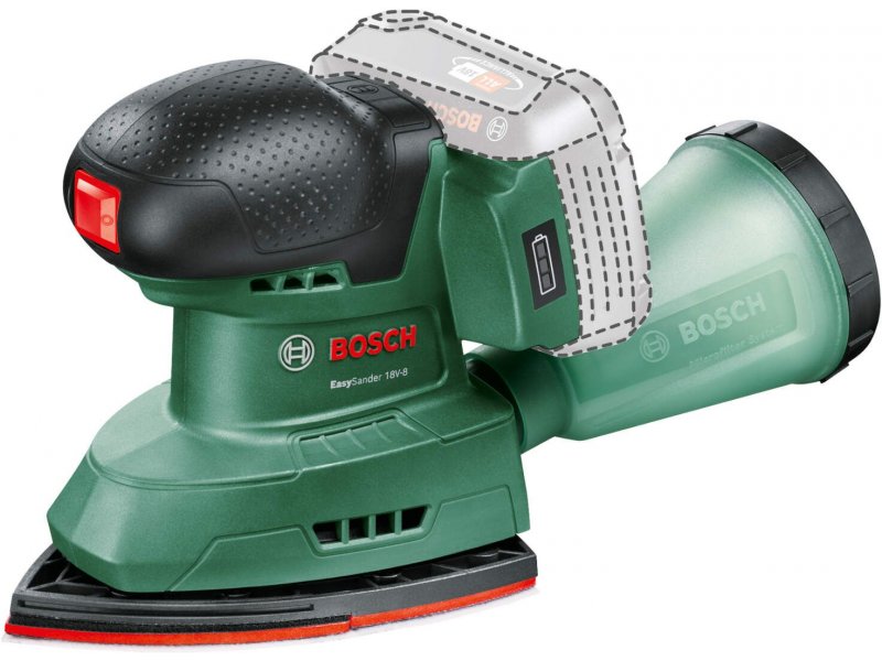 BOSCH AKUMULATORSKA VIBRACIONA MULTI BRUSILICA EASYSANDER 18V-8 SOLO BEZ BATERIJE I PUNJAČA (06033E3000)