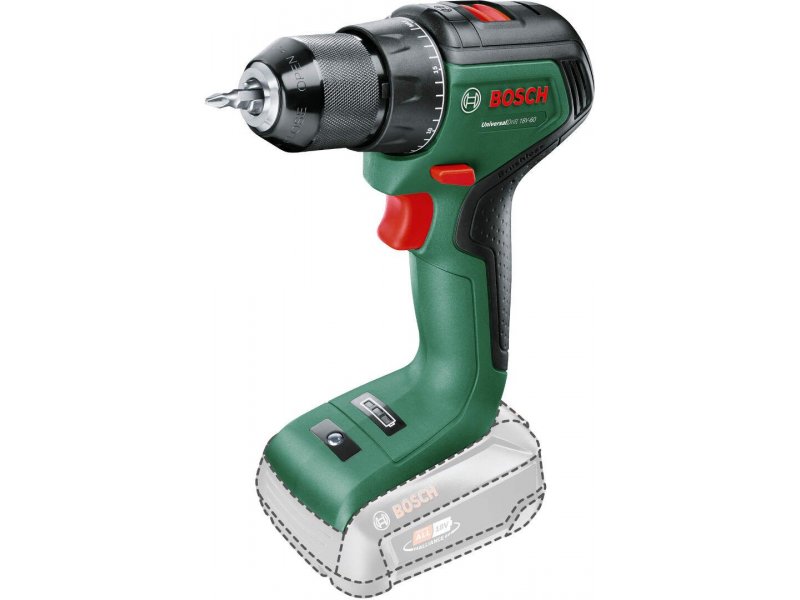 BOSCH AKUMULATORSKA BUŠILICA – ODVRTAČ BOSCH UNIVERSALDRILL 18V-60 BEZ BATERIJE I PUNJAČA 06039D7000