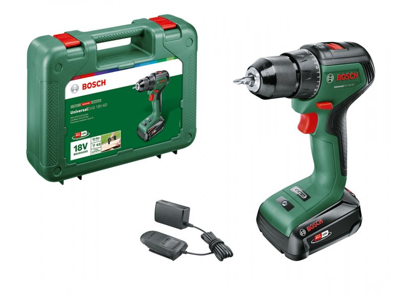 BOSCH AKUMULATORSKA BUŠILICA – ODVRTAČ UNIVERSALDRILL 18V-60 1×2,0 AH 06039D7001