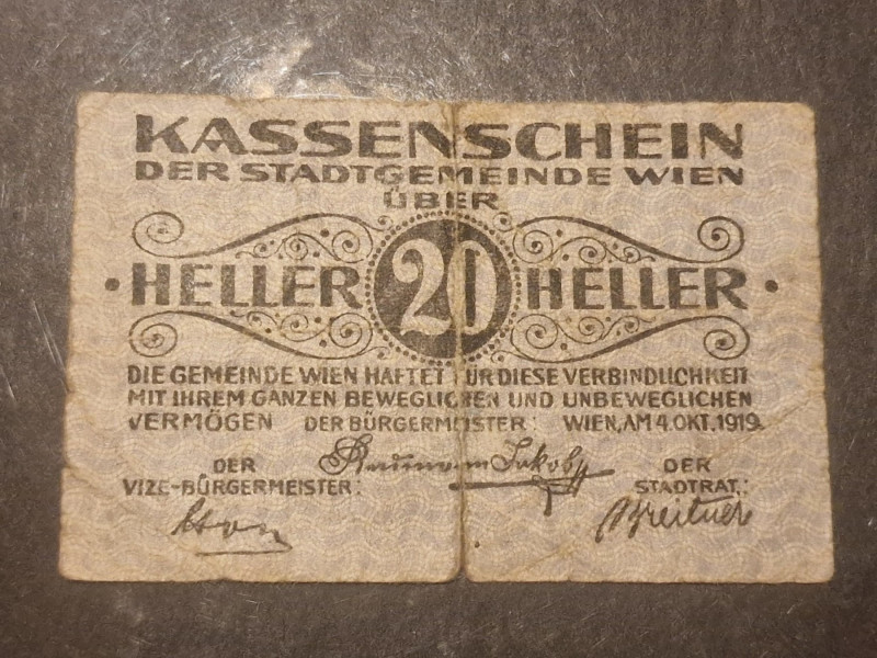 Austrija 20 Hellera 1920 Wien
