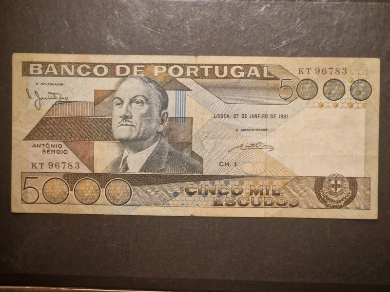 Portugalija 5000 Eskudosa 1981 EXTRA RRR