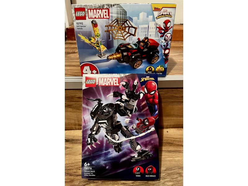 2 razlicita SPIDERMAN LEGO pakovanja 10792 i 76276
