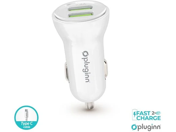 Pluginn Auto punjač sa Type C kablom PI-35 2xUSB. 2.4A 208940