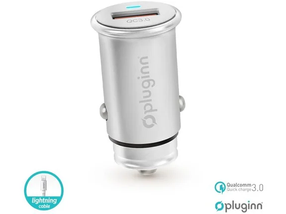 Pluginn Auto punjač sa lightning kablom PI-20 QC 3.0. 3A. 18W 208943
