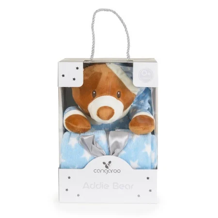 Cangaroo Baby ćebe 90-75cm sa plišanom igračkom addie bear blue ( CAN1671 )