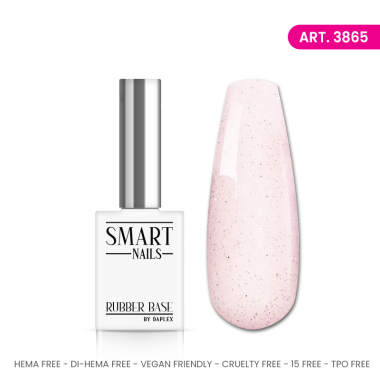 SMART Rubber base Rose Glitter 15ml art.3865