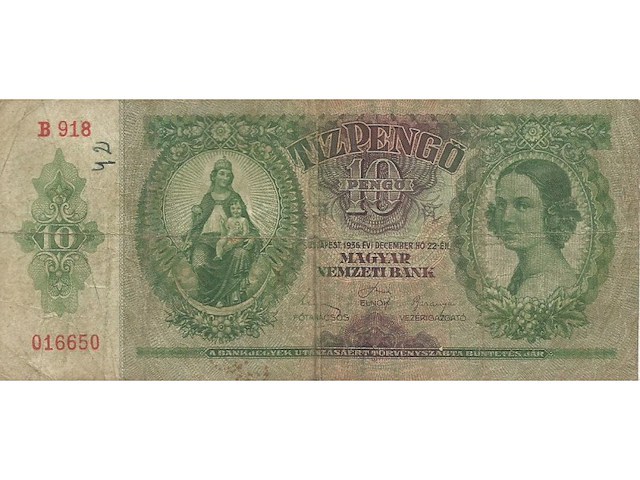 Madjarsa 10 pengo 1936.