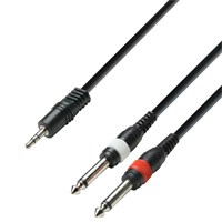 KABEL 3,5 STEREO - 2x6,3 MONO 1m 3STAR