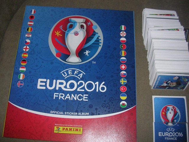 EURO 16 PANINI KOMPLETAN SET I PRAZAN ALBUM