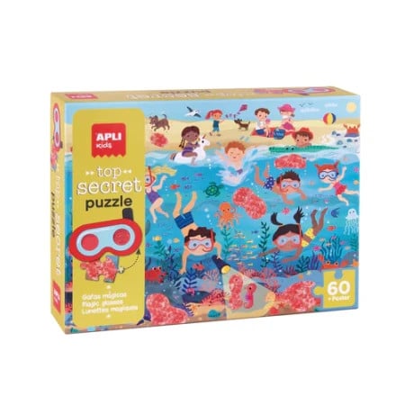 APLI PUZZLE + 3D NAOČARE TOP SECRET PLAŽA 19220