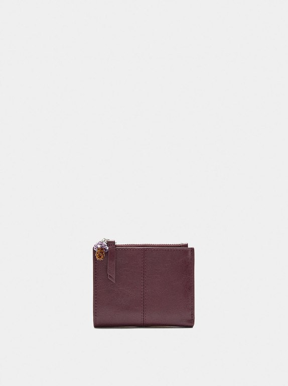 PLAIN WALLET WITH CRACKED EFFECT S