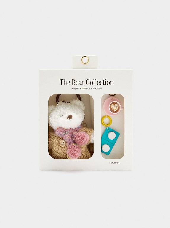 KEYCHAIN CHARM COLD - THE BEAR COLLECTION
