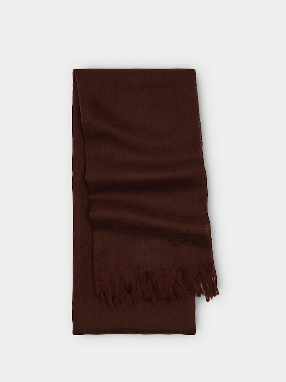 WOOL PASHMINA WITH FRINGES