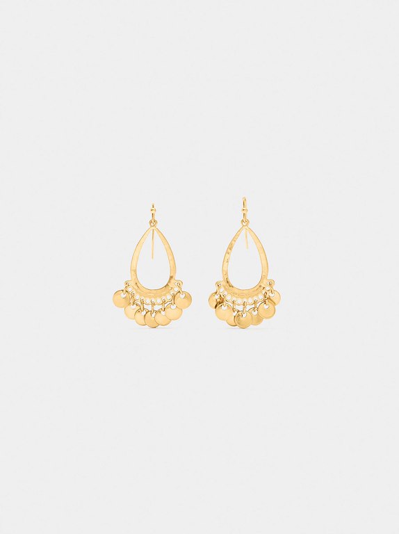DROP EARRINGS WITH MEDALS